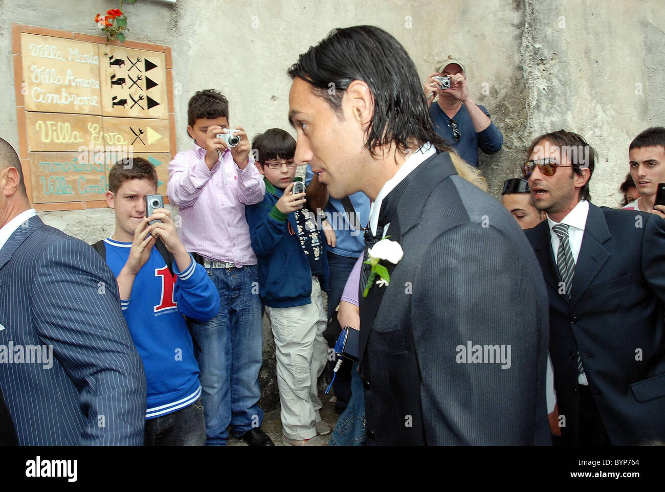 A.C. Milan footballer Alessandro Nesta marries Gabriela Pagnozzi in the ...