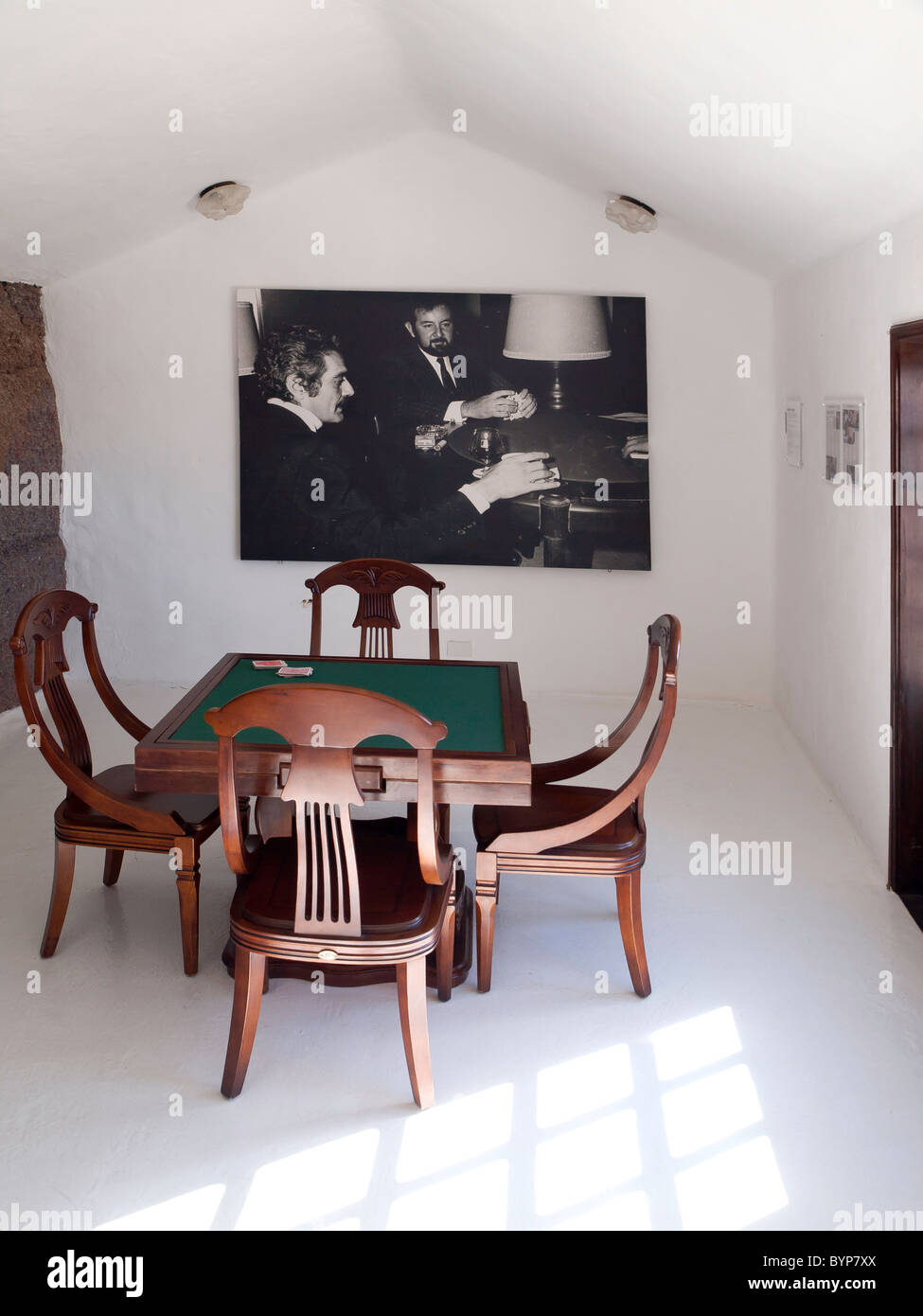 Card room in Omar Sharif house Lagomar. Sharif is said to have lost the ...