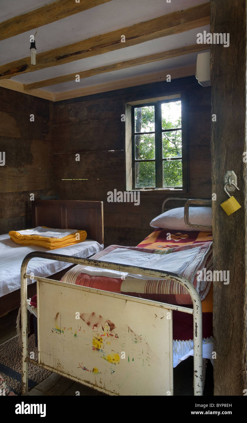Serbian traditional architecture, interiors and exteriors of a wooden ...