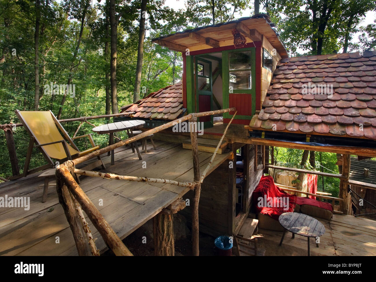 Serbian traditional architecture, interiors and exteriors of a wooden ...