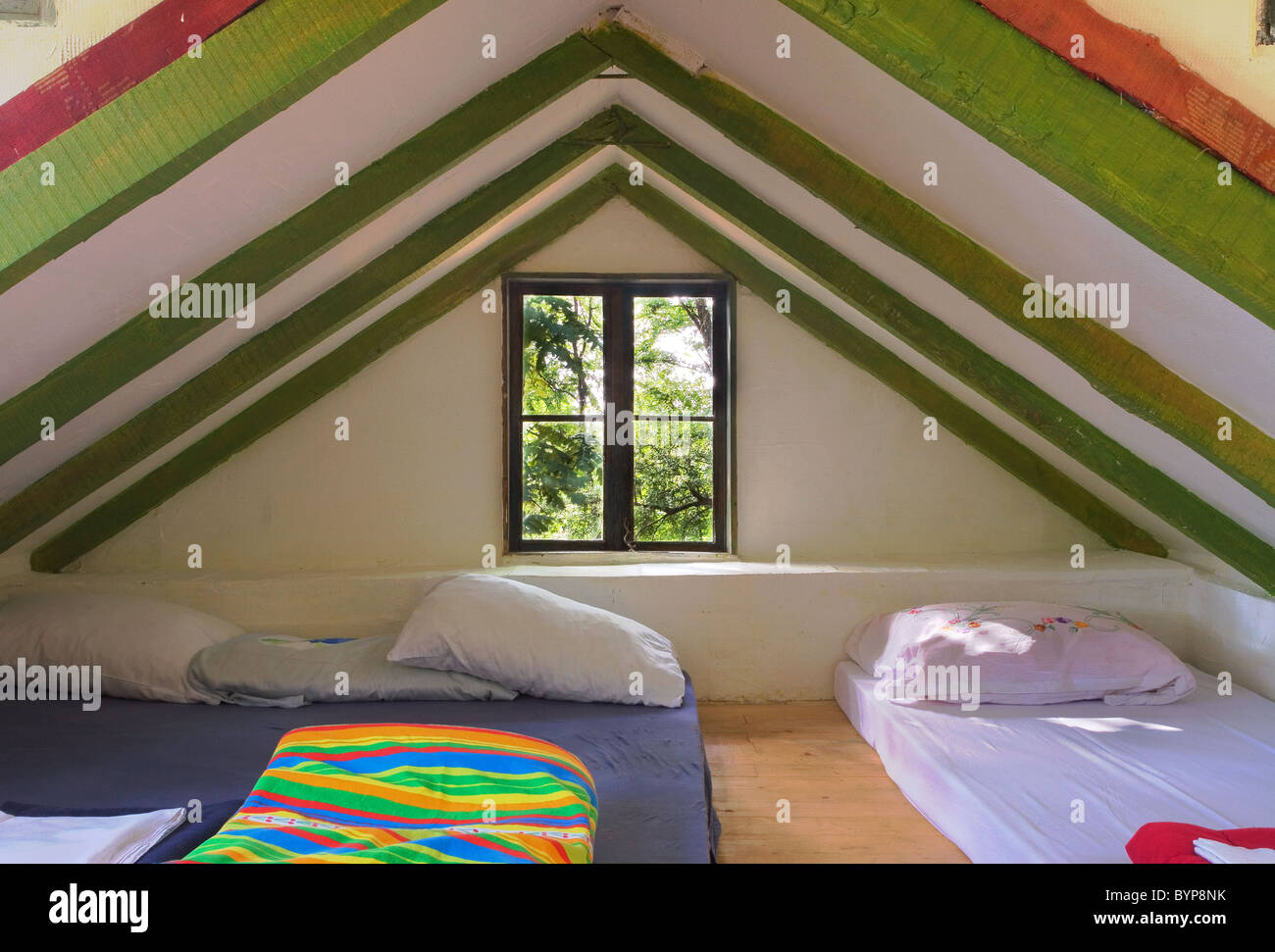 Serbian traditional architecture, interiors and exteriors of a wooden ...