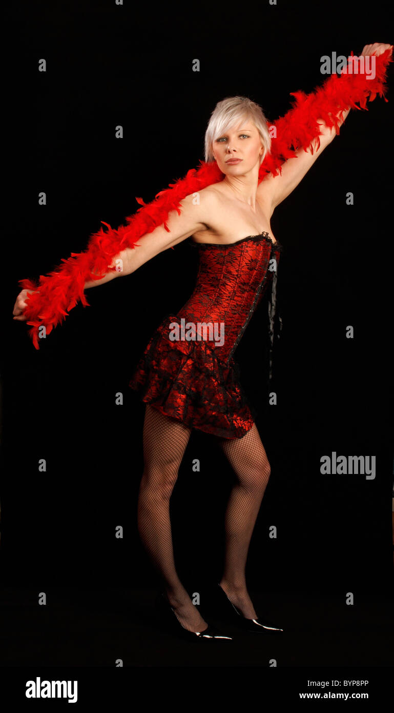 young dancer in cabaret style outfit dress Stock Photo - Alamy