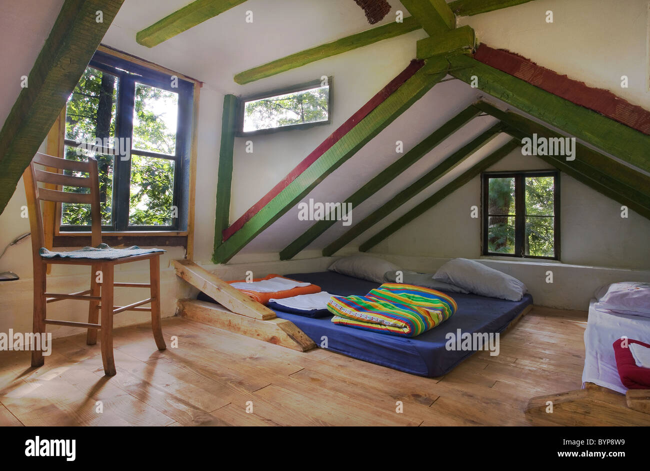 Serbian traditional architecture, interiors and exteriors of a wooden ...