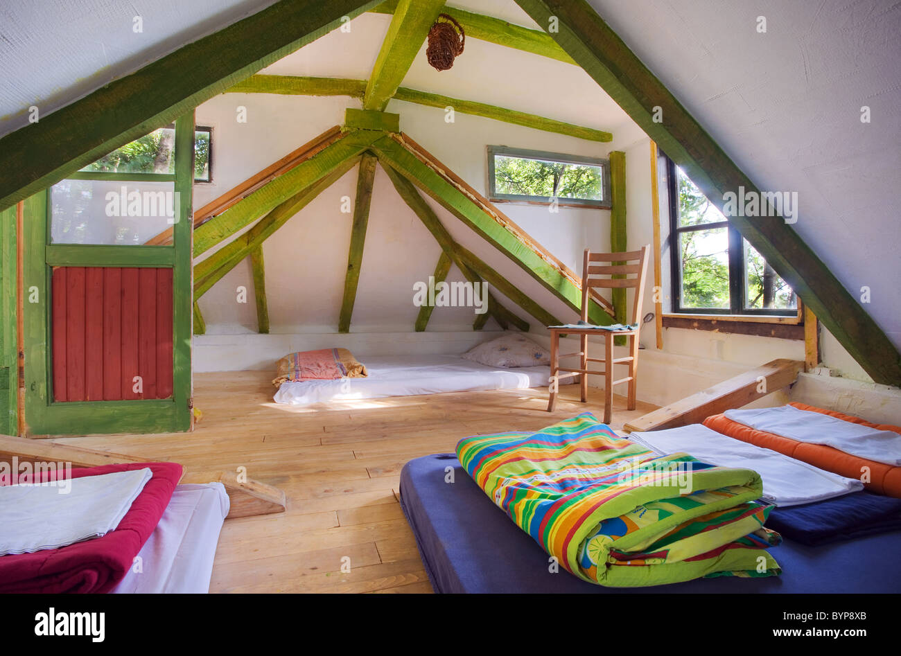 Serbian traditional architecture, interiors and exteriors of a wooden ...