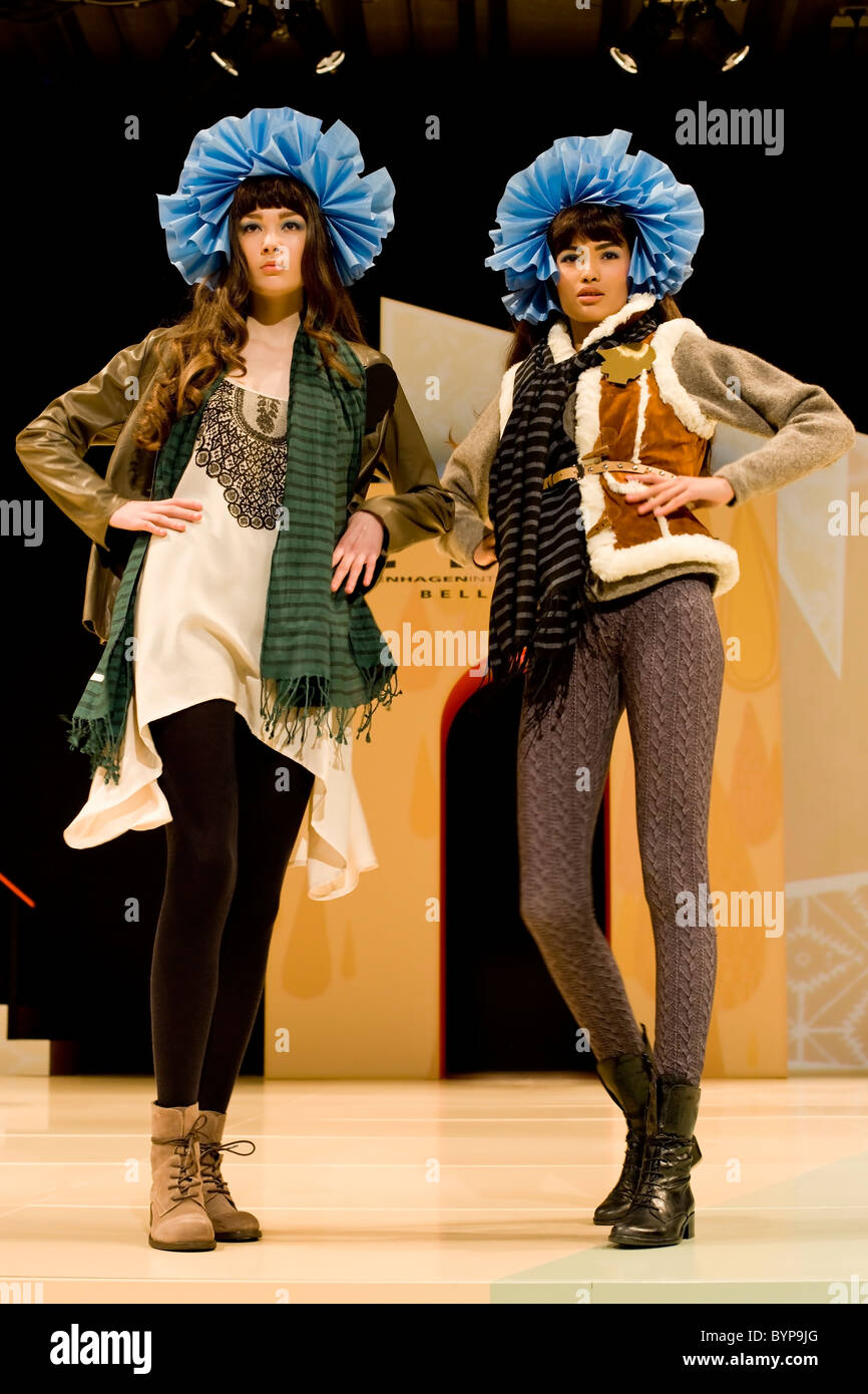 Young women showing modern dress at Copenhagen International Fashion ...