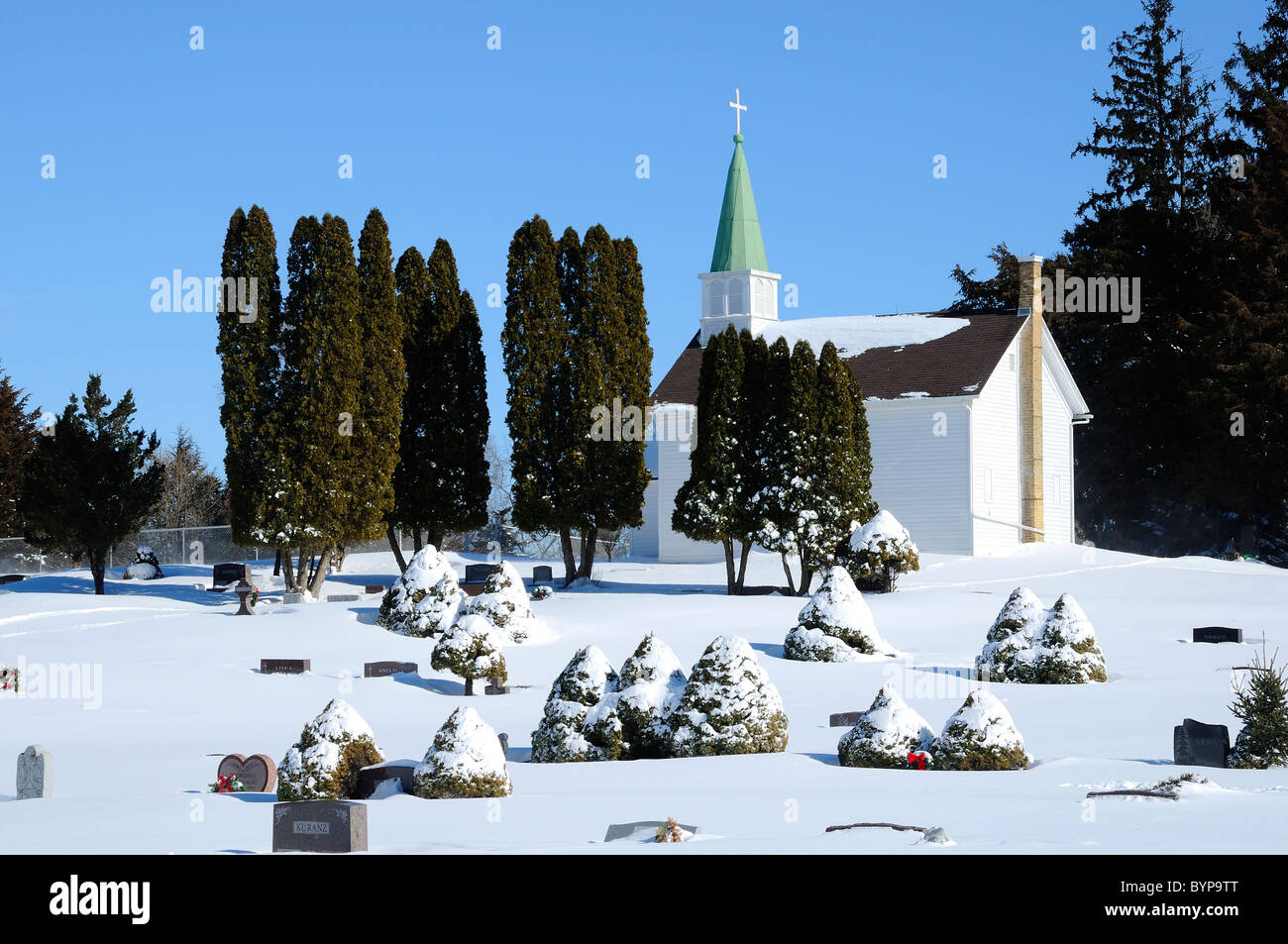 A small Catholic chapel and cemetery located on a scenic hillside in ...