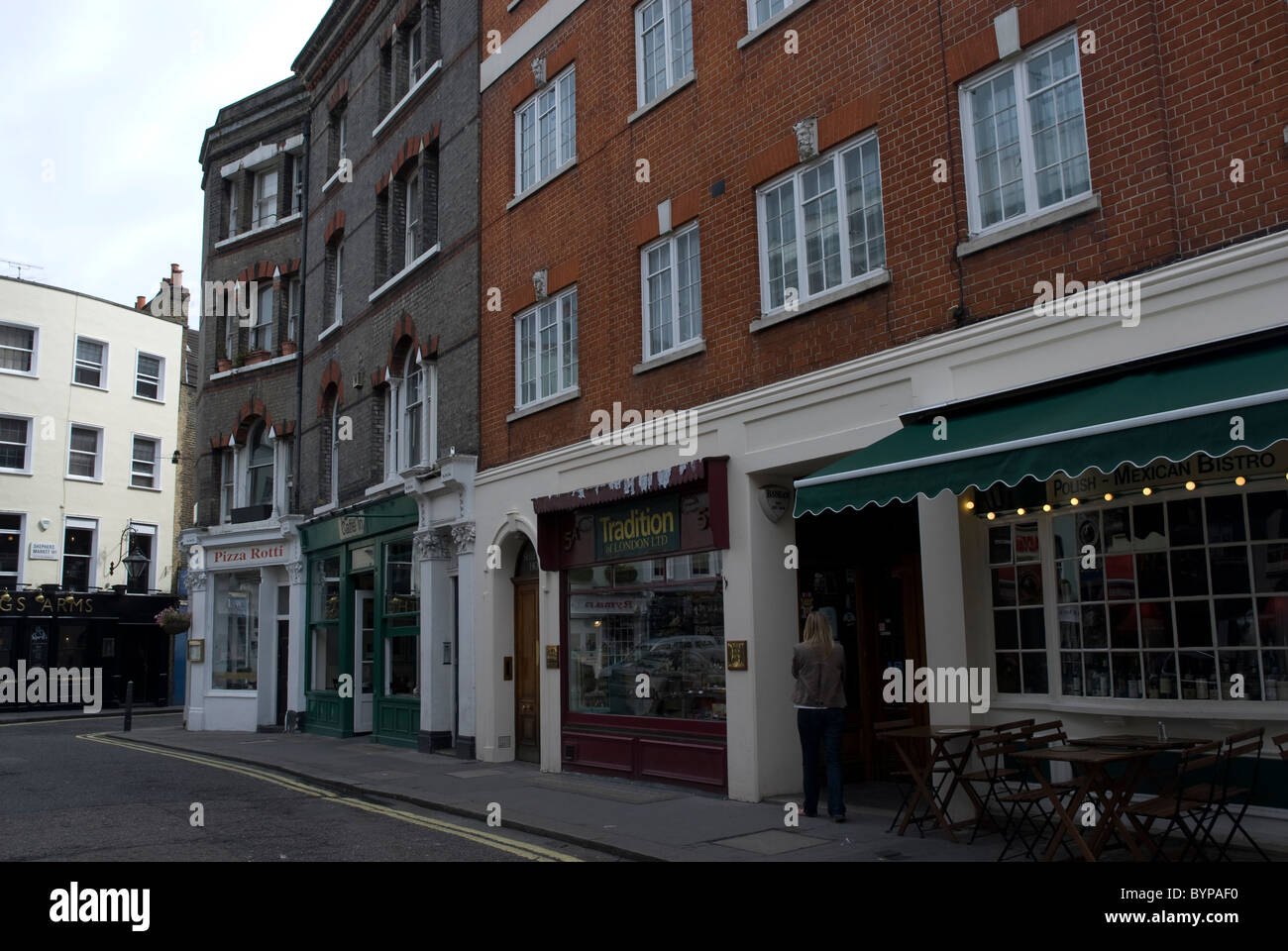 Row of shops in Shepherd Market London W1 Stock Photo - Alamy