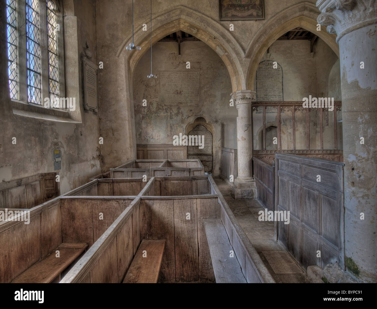 Inglesham, St John the Baptist, Church, Interior Stock Photo - Alamy