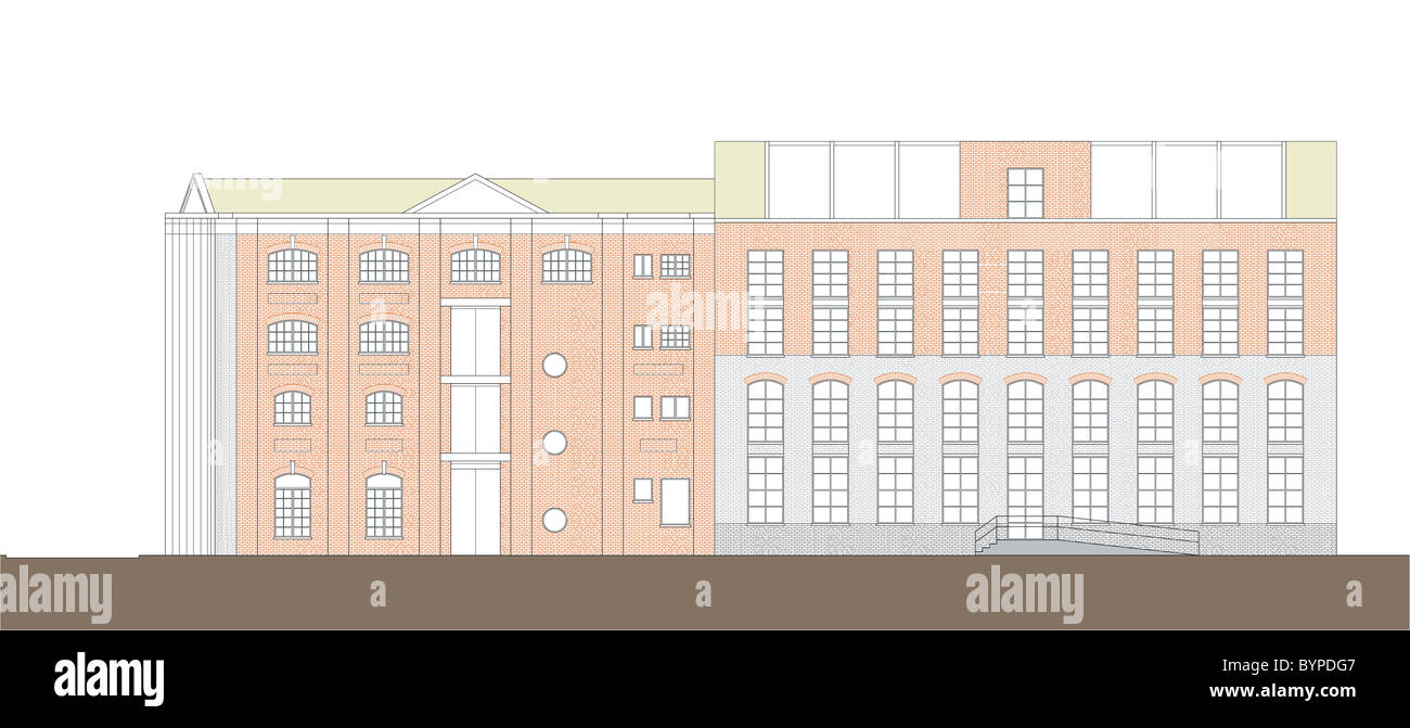 Architectural drawing of London building facades (vector Stock Photo ...