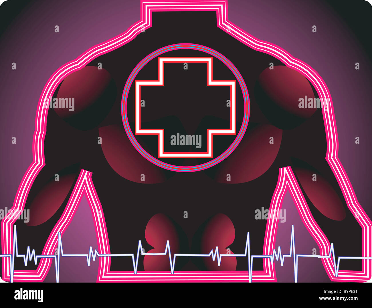 Man and pulse Stock Photo - Alamy