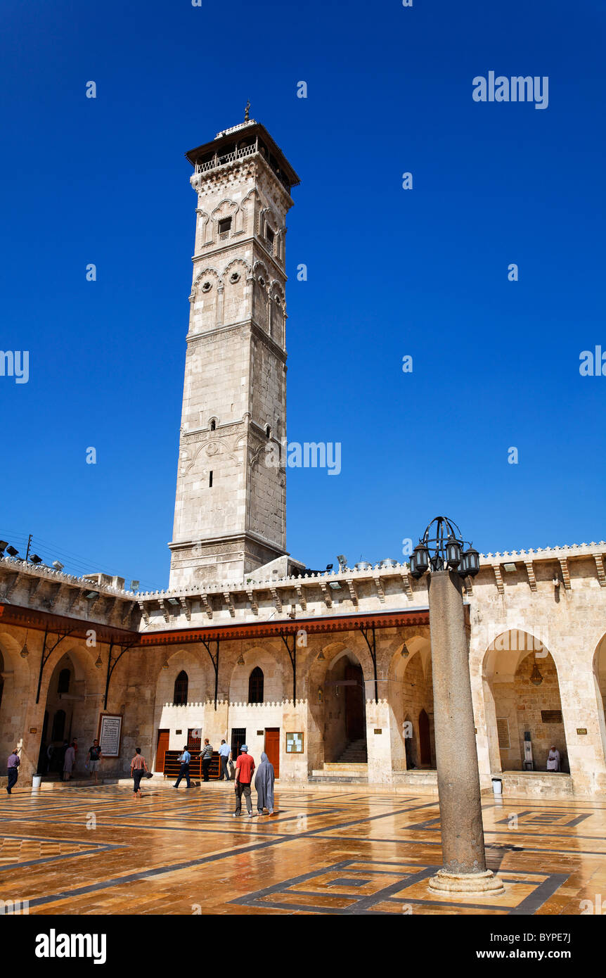 The courtyard of the Great Mosque in Aleppo, Syria Stock Photo - Alamy