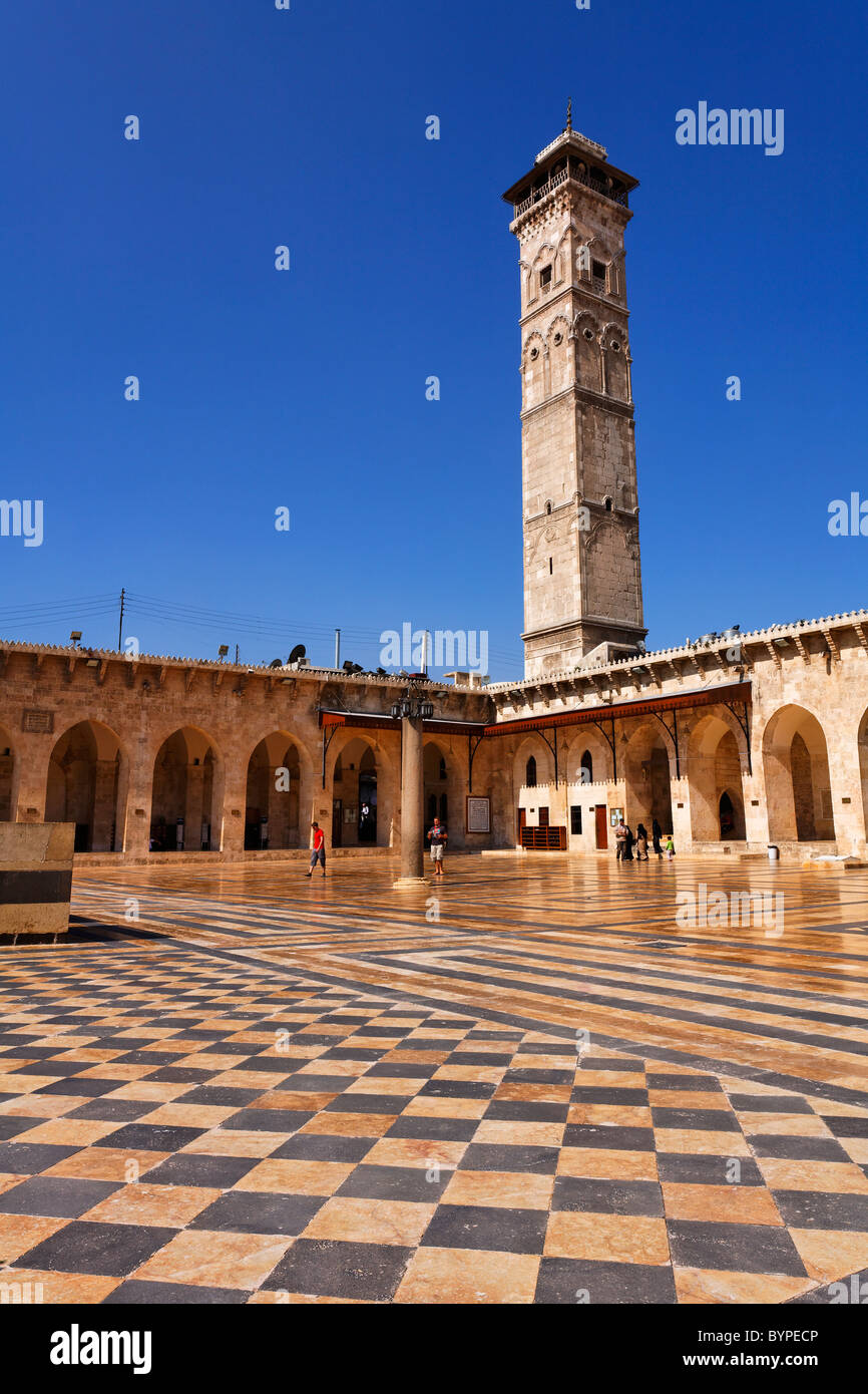 The courtyard of the Great Mosque in Aleppo, Syria Stock Photo - Alamy