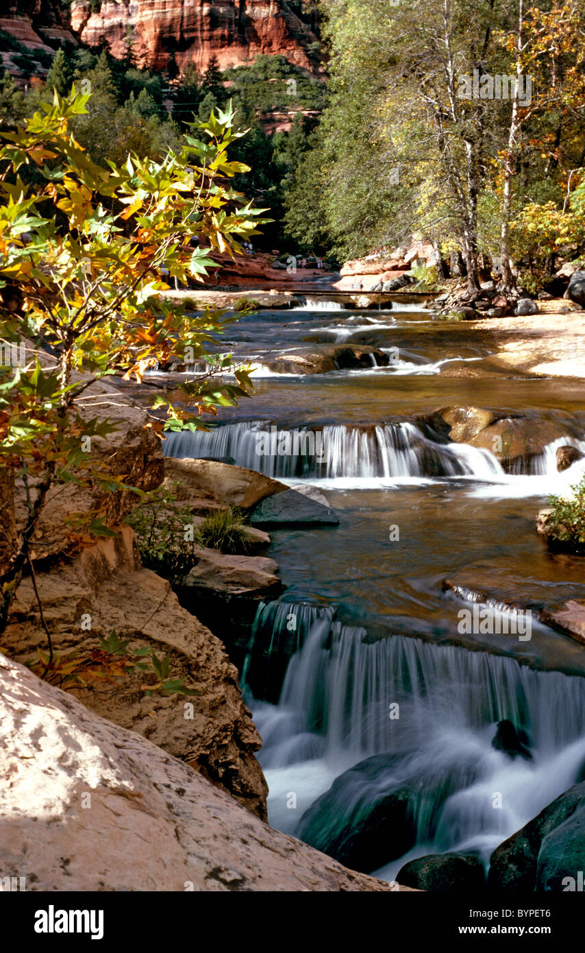 Slide Rock waterfall Stock Photo - Alamy