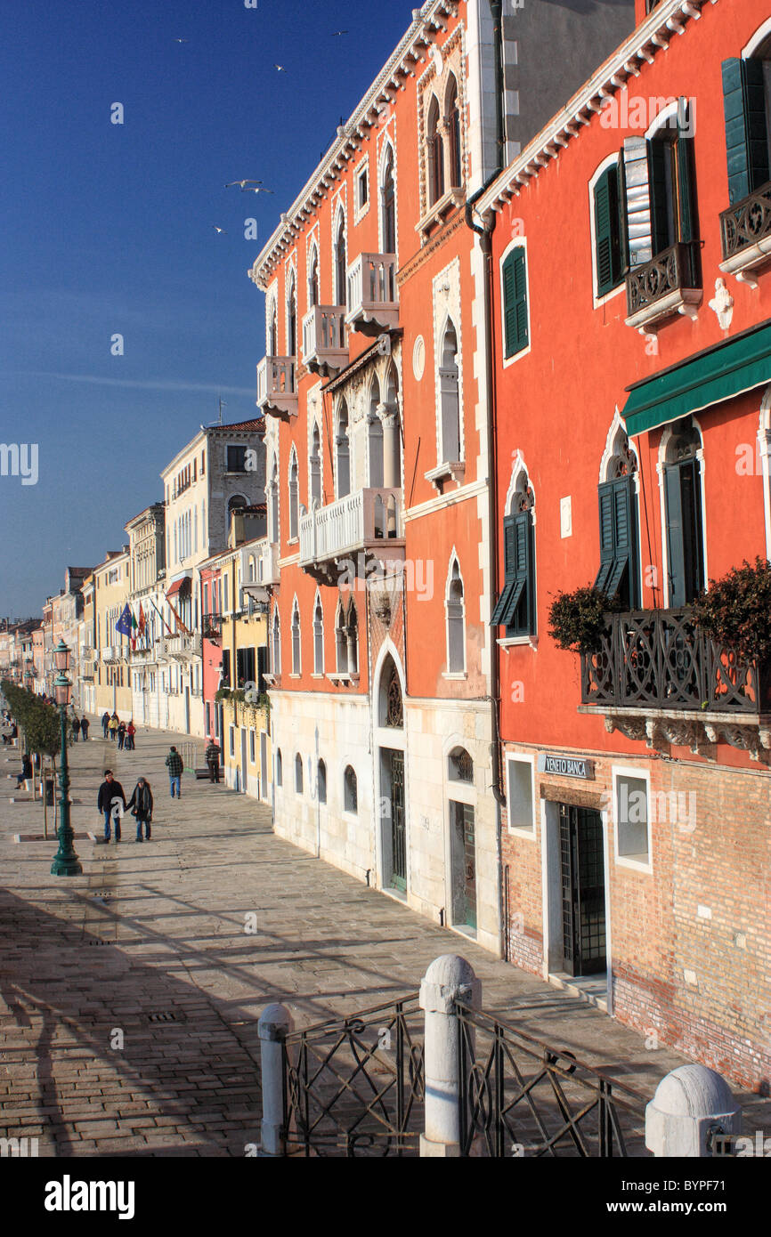 Street scene at Zattere waterfront, Venice, Italy Stock Photo - Alamy