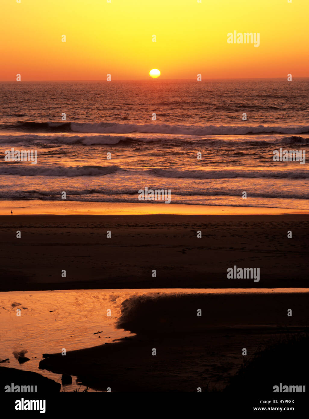 Pacific coast sunset Stock Photo - Alamy