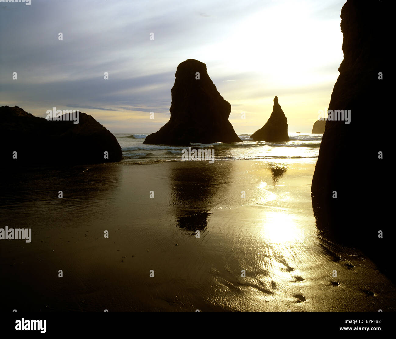 Bandon Beach sunset Stock Photo - Alamy
