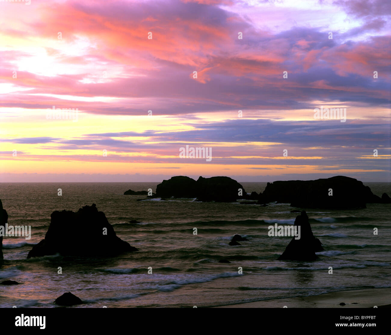 Bandon Beach sunset Stock Photo - Alamy