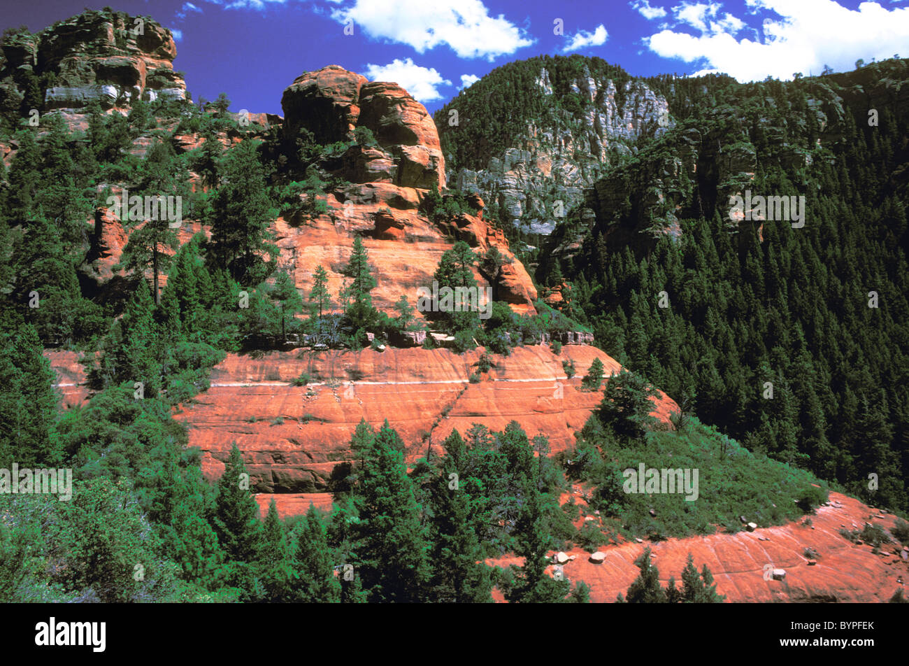 Red Rock hill Stock Photo - Alamy