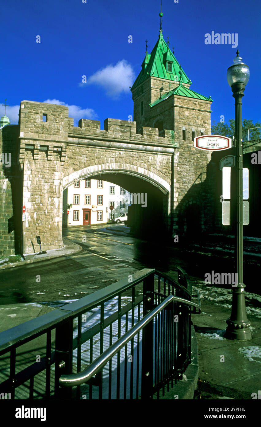 Old Quebec city wall Stock Photo - Alamy