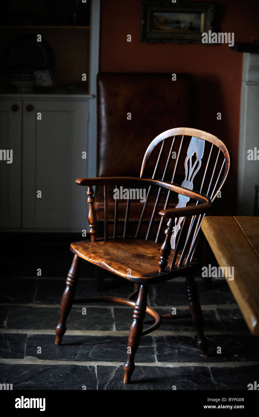A low back antique windsor chair UK Stock Photo - Alamy