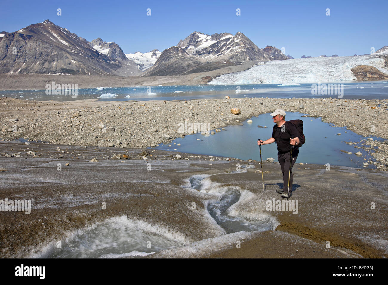 Hiking in Greenland, denmark Stock Photo - Alamy
