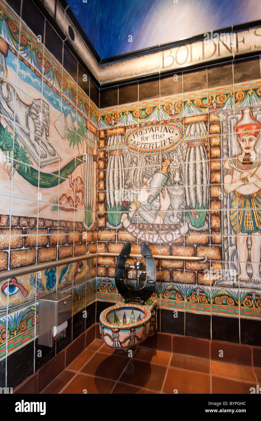 Inside a men's stall at the restroom at the Kohler Art Center in ...