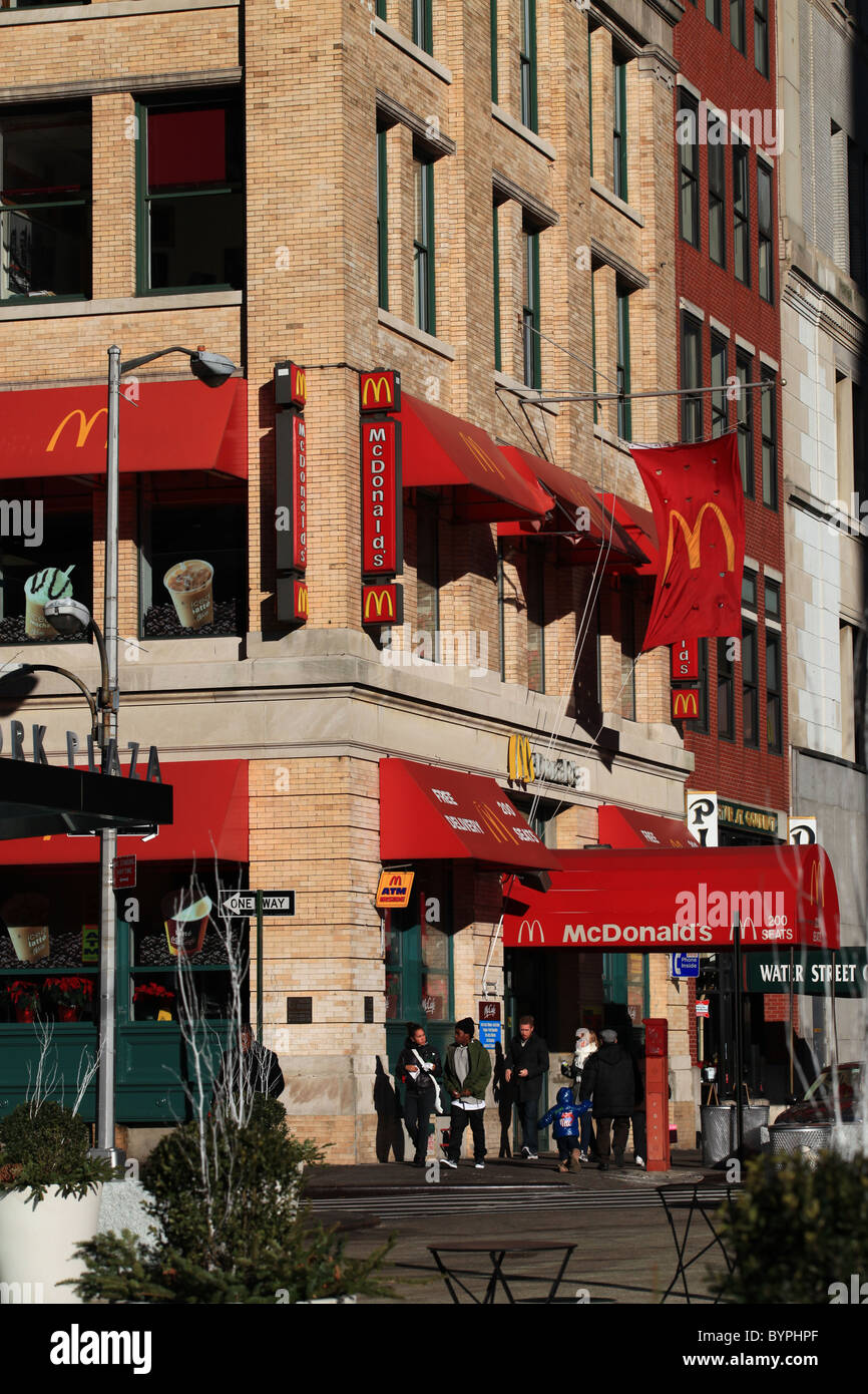 Mcdonald's fast food restaurant in Times square Manhattan New York city ...