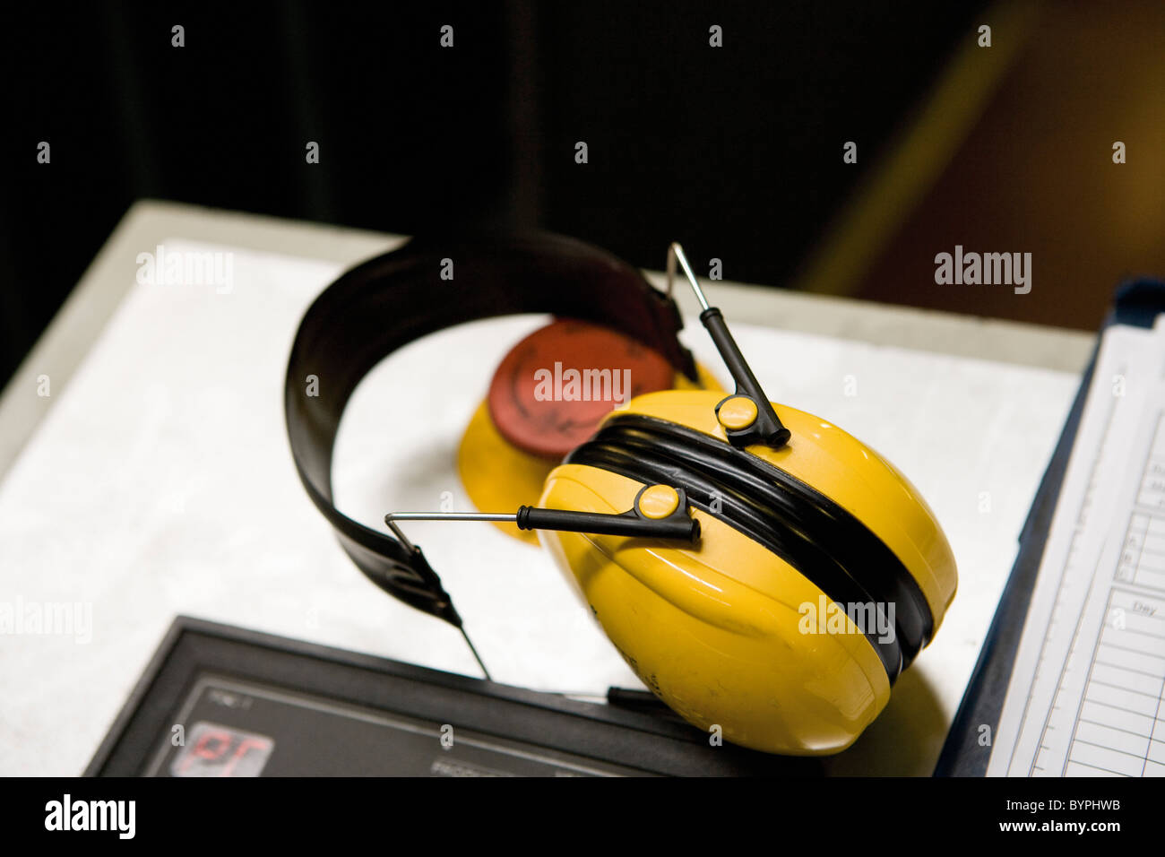 Protective sound-proof headphones Stock Photo - Alamy