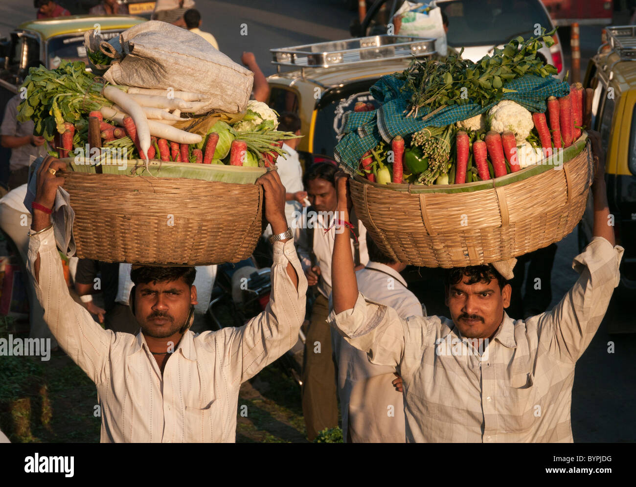 India man carrying vegetables in hi-res stock photography and images ...