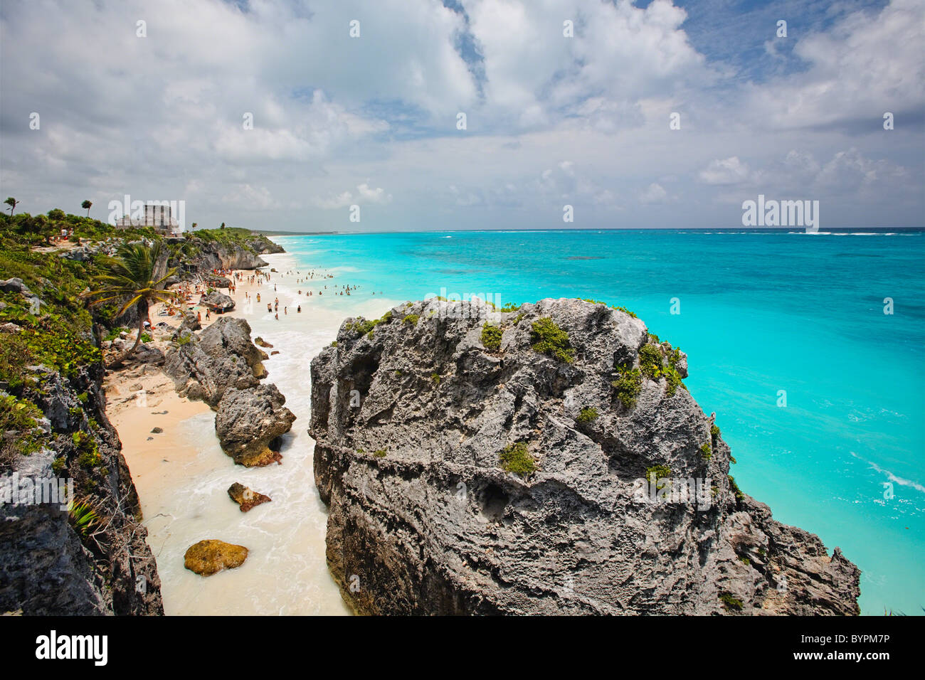 Turquoise Waters of Tulum Beach, Yucatan, Mexico Stock Photo - Alamy