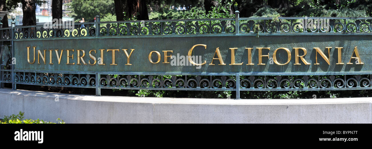University of California sign outside the UC Berkeley campus Stock ...