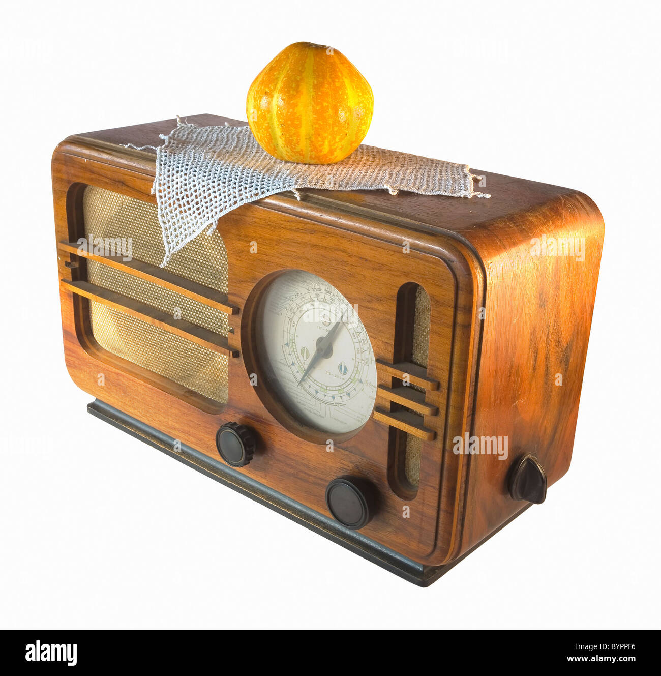 Old wooden radio appliance, vintage retro style Stock Photo - Alamy