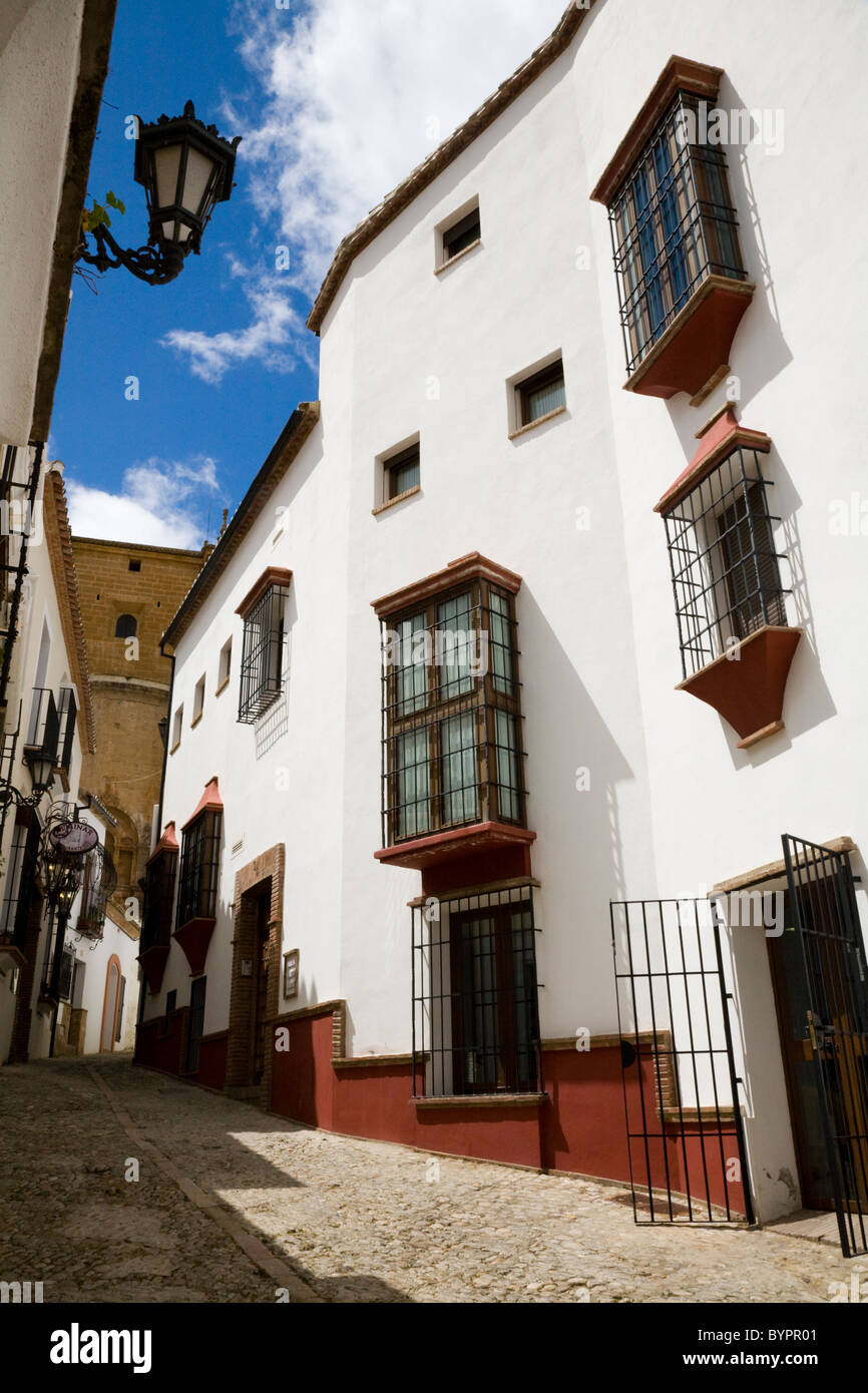 Traditional architecture pretty house painted blue and white hi-res ...