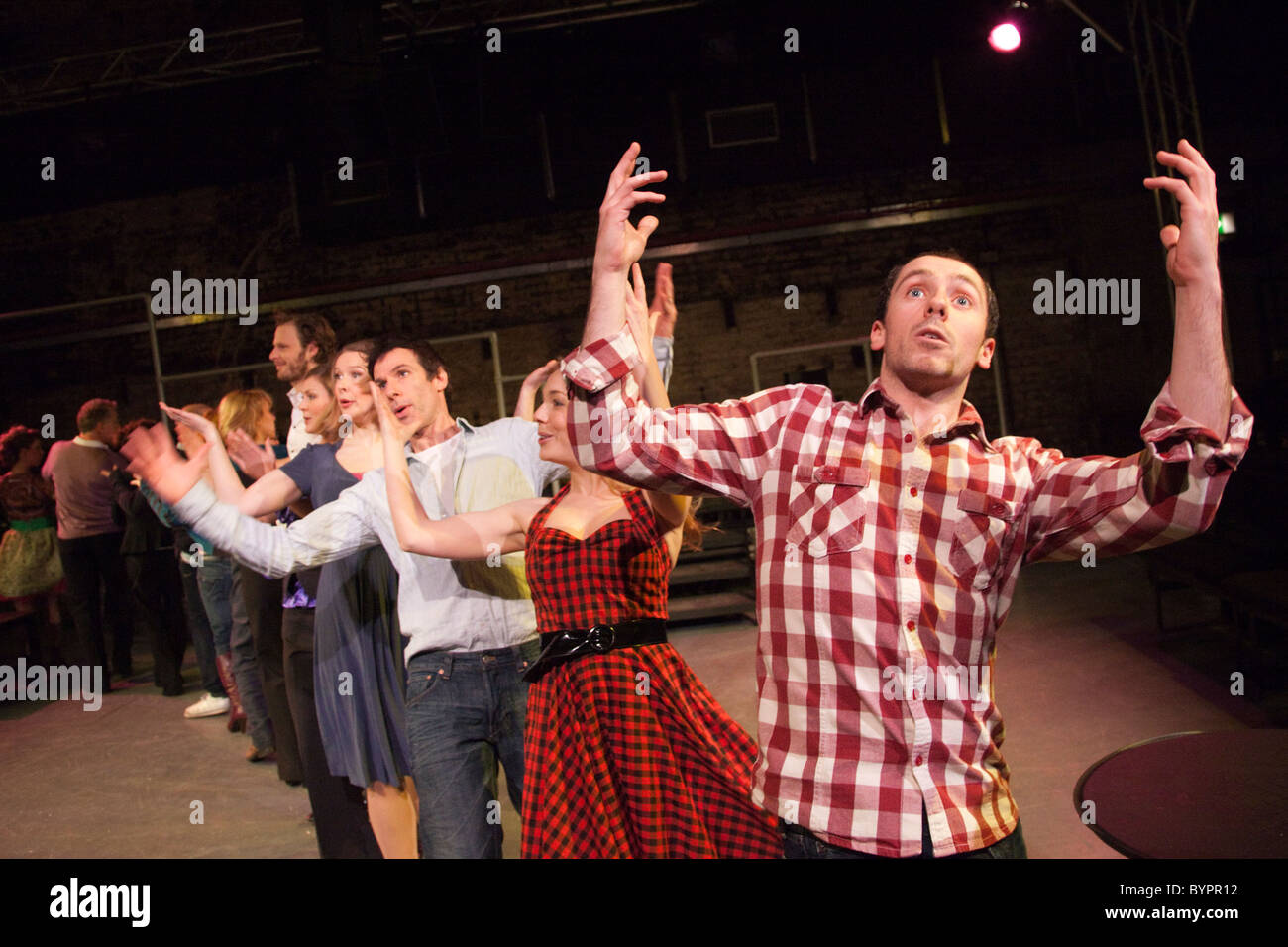 Musical, play "Company" performed at Southwark Playhouse, London Stock ...