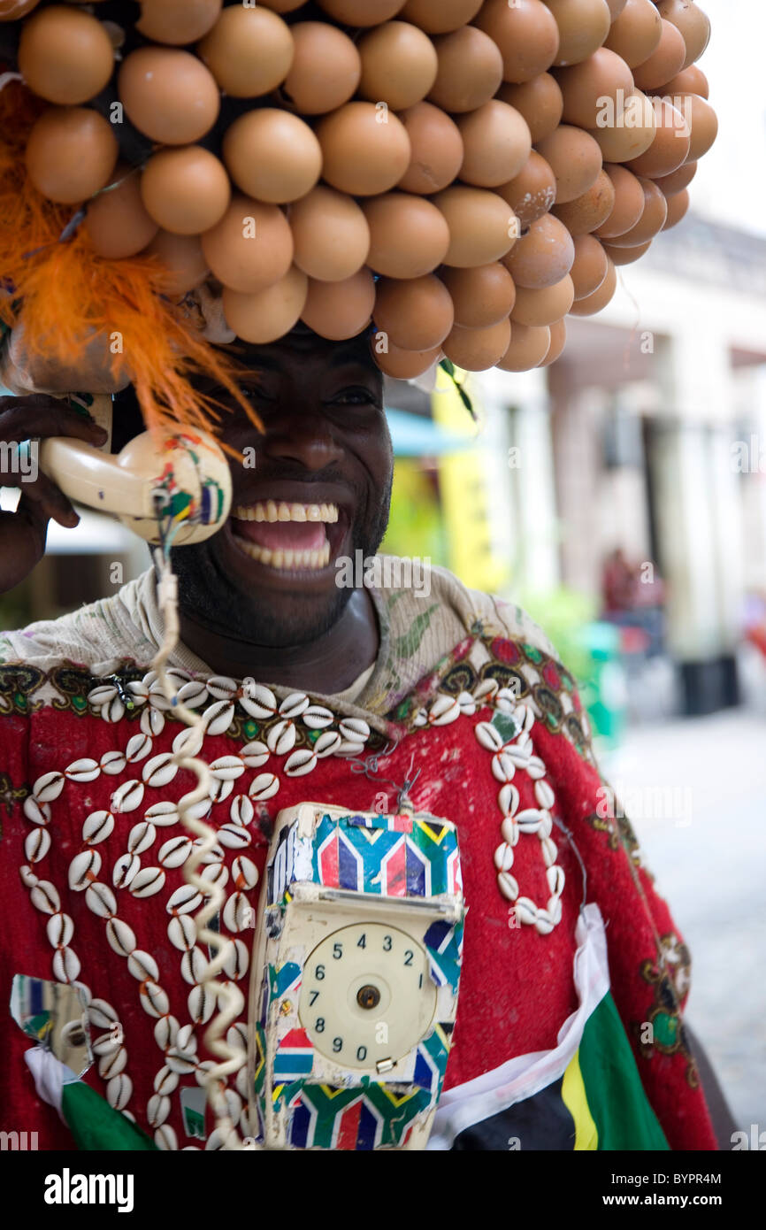 The 'Egg Man' a local character who dresses up and gets tips from ...