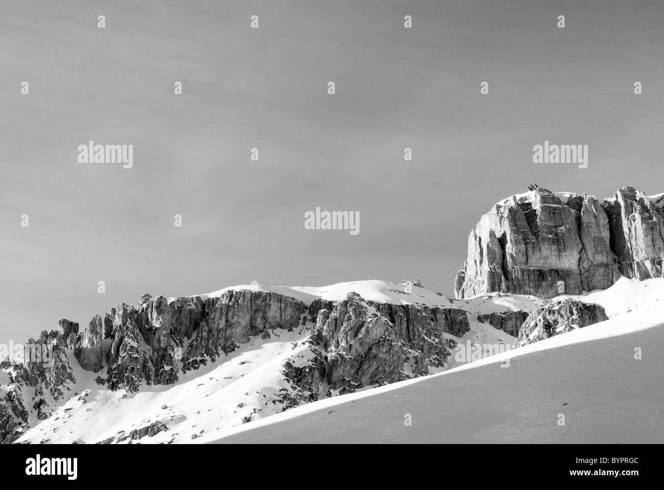 Alpine mountains, dolomites in winter Stock Photo - Alamy