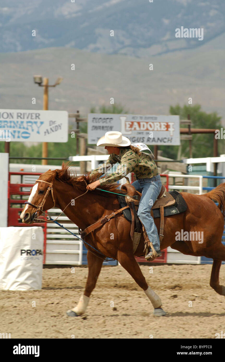 Barrel race teenager hi-res stock photography and images - Alamy