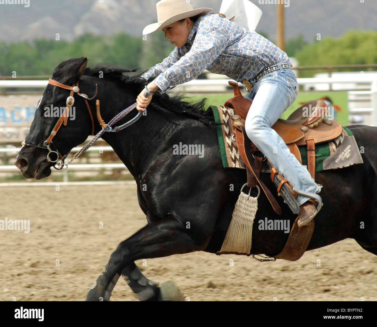 Barrel race teenager hi-res stock photography and images - Alamy