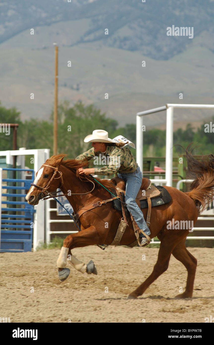 Barrel race teenager hi-res stock photography and images - Alamy
