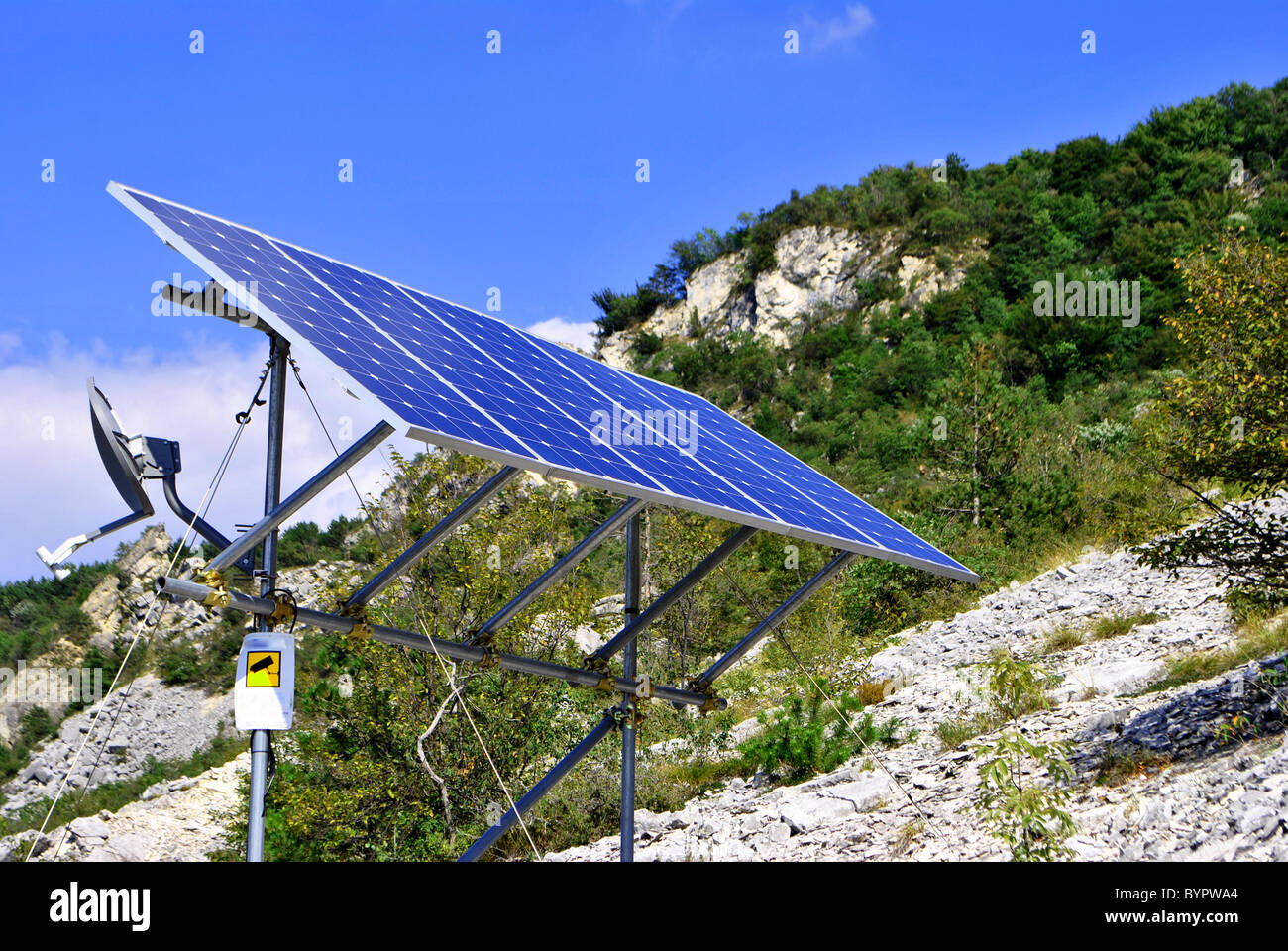 Green economic, solar panels to produce electricity from the sun Stock ...