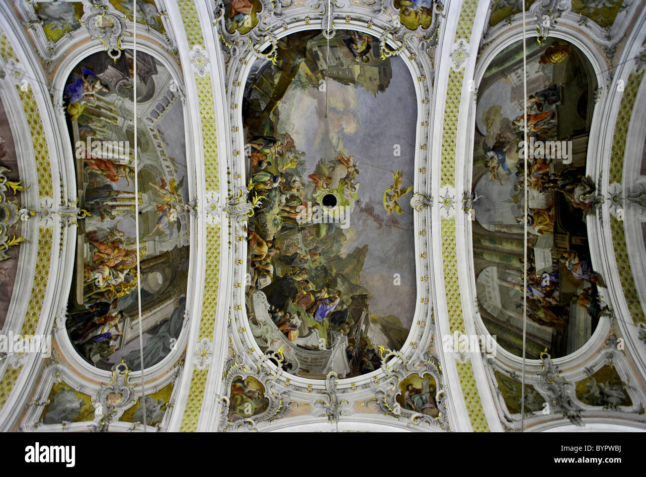 religious paintings on the church ceiling Stock Photo - Alamy