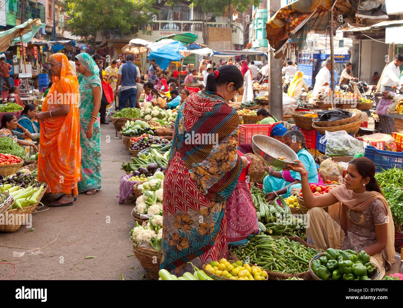 india, Rajasthan, Udaipur, fruit and vegetable market Stock Photo - Alamy