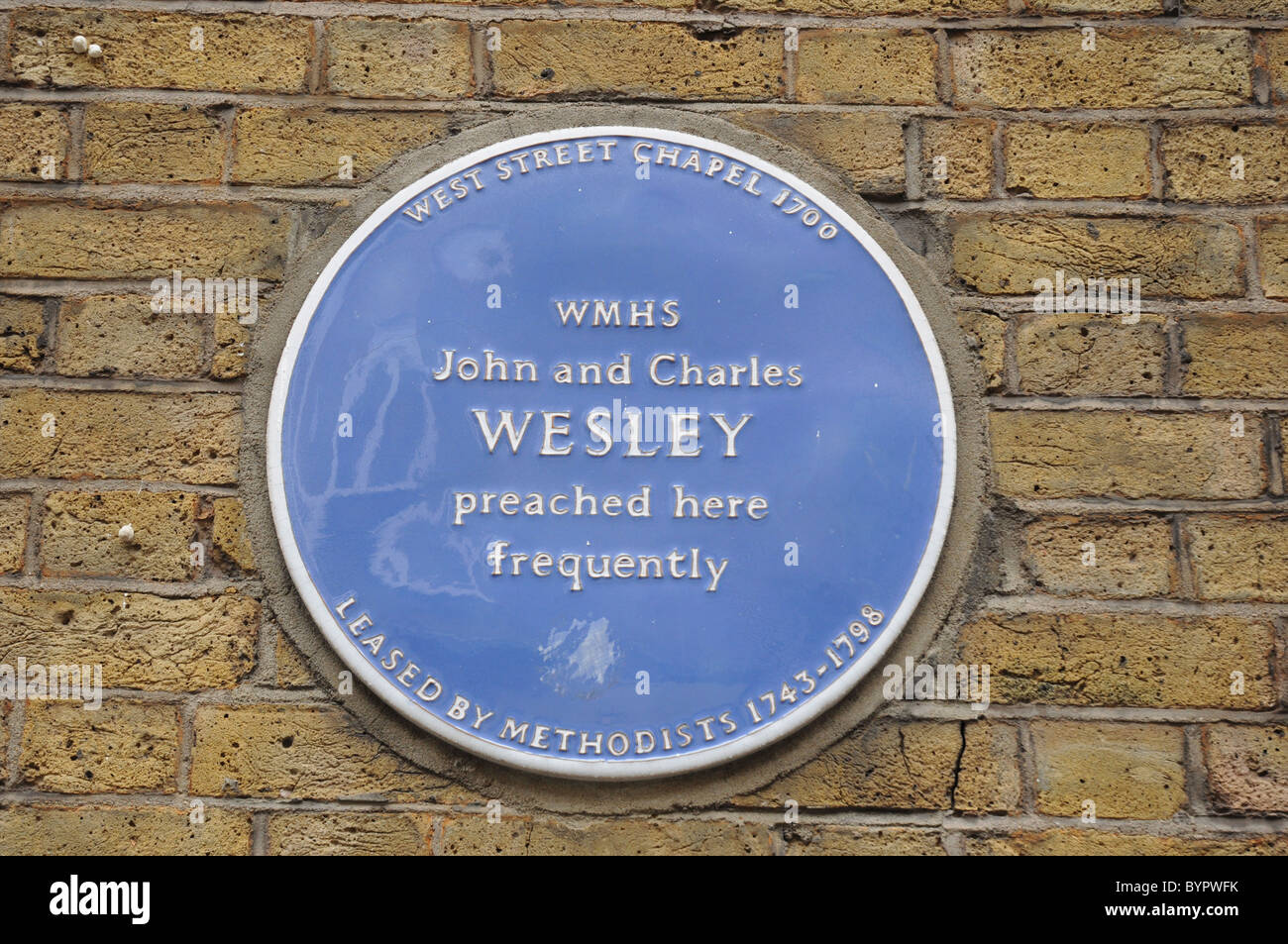 West Street Chapel (Wesley blue plaque), London, England, UK Stock ...