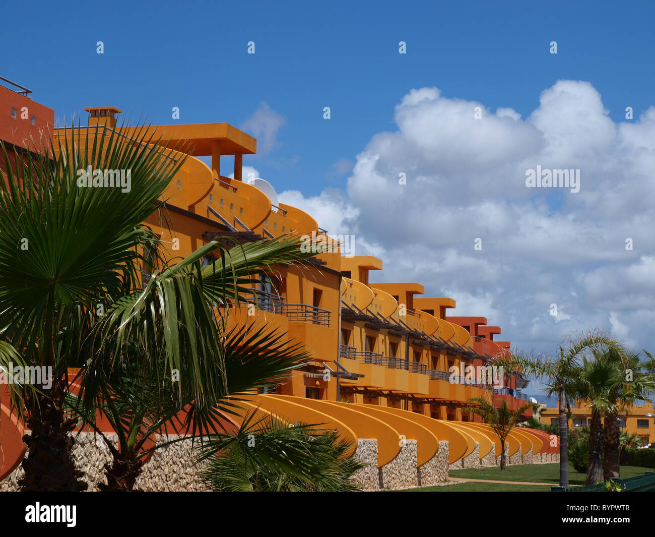 modern orange buildings Stock Photo - Alamy