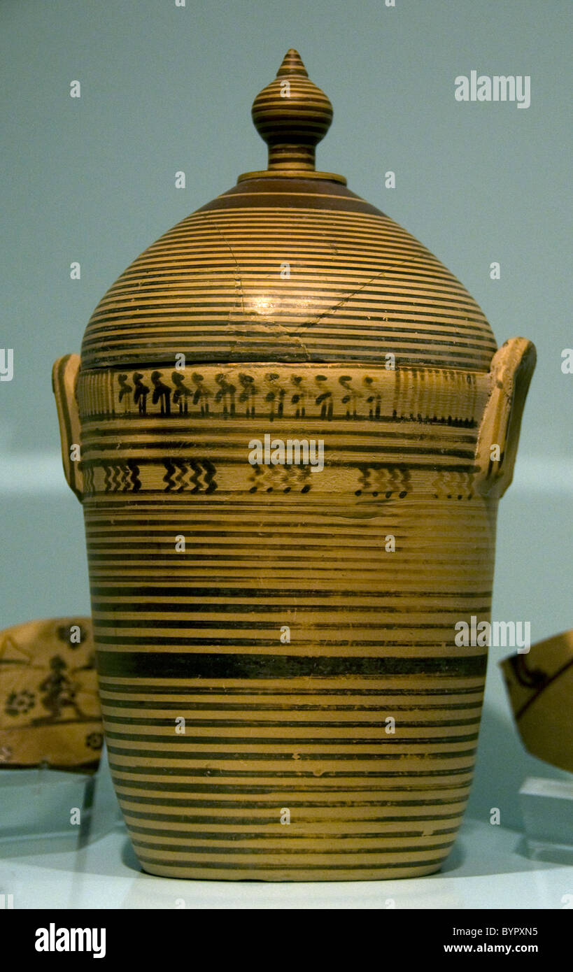 Early Box pottery earthenware Corinthian Corinth Greek Greece 700 BC ...