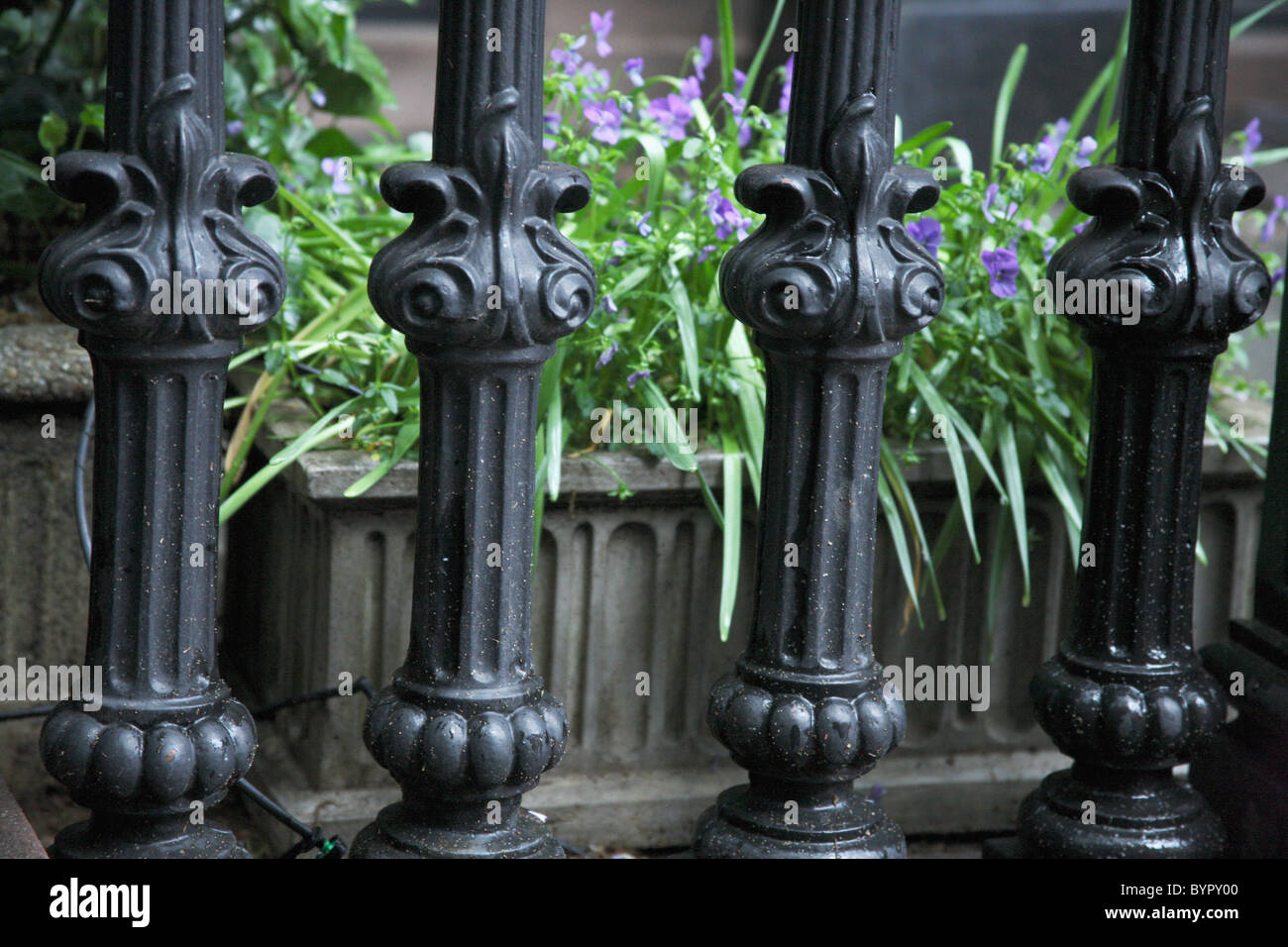 Ornate iron railing hi-res stock photography and images - Alamy