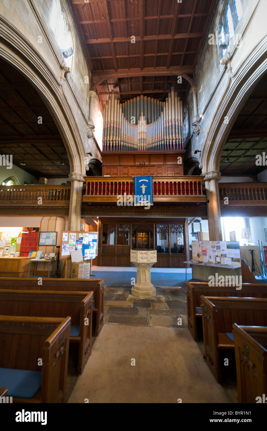 St Lawrence Parish Church Hungerford Berkshire UK Interior Stock Photo ...
