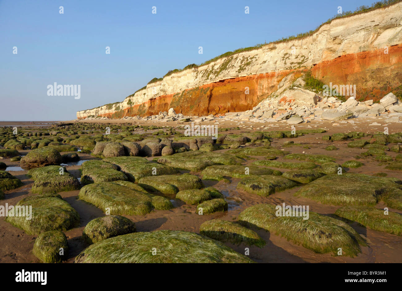 The cliffs and beach at Old Hunstanton in Norfolk Stock Photo - Alamy