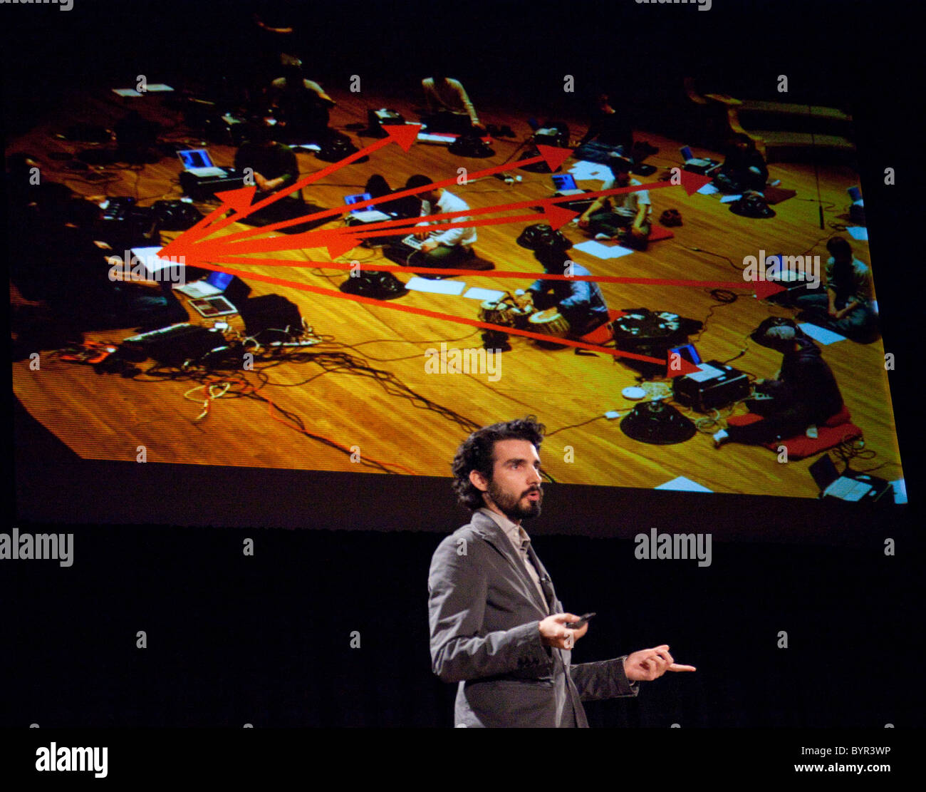 TED X Brooklyn Event Daniel Iglesia speaking Stock Photo - Alamy