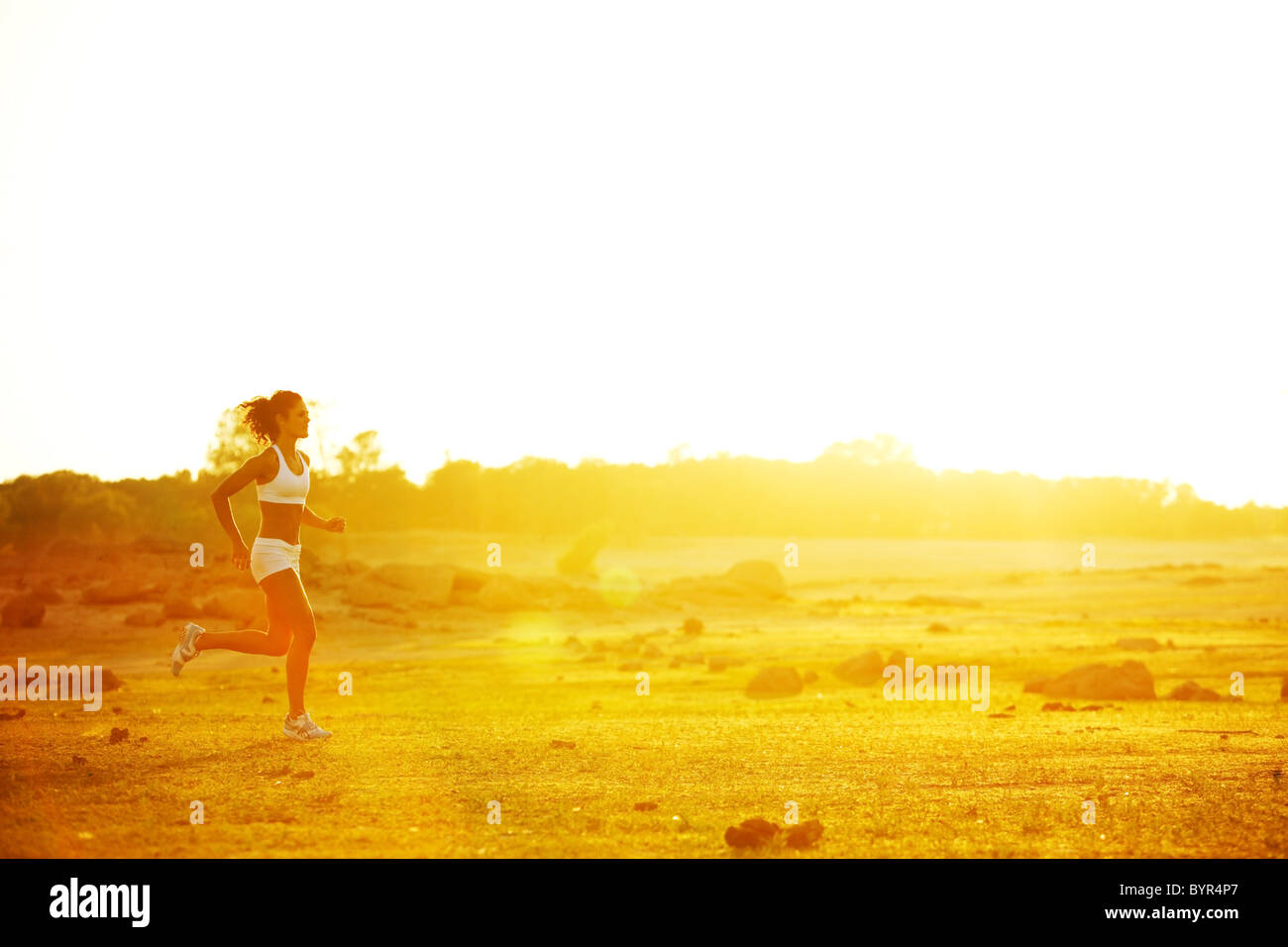 Girl running down hill hi-res stock photography and images - Alamy